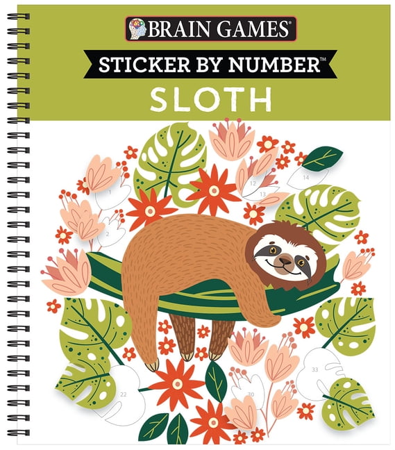 Brain Games - Sticker by Number: Brain Games - Sticker by Number: Sloth ...