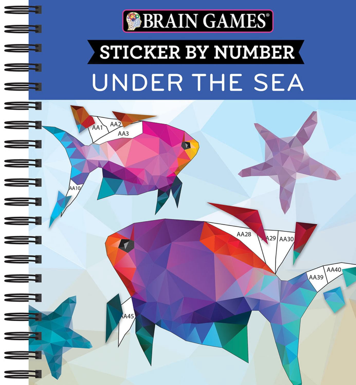 PIL EDITED, Brain Games Sticker by Number, Under the Sea, 156 pages ...