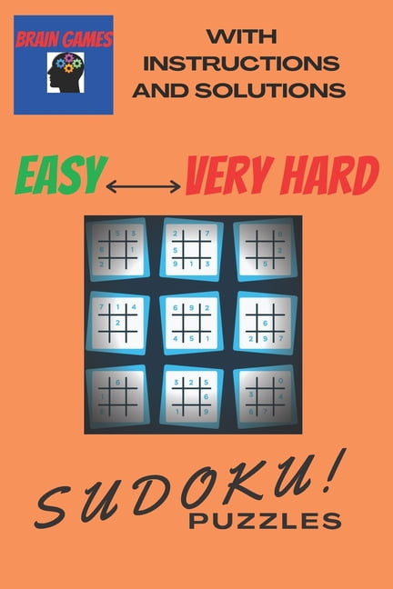 Brain Games Sudoku Puzzles Easy To Very Hard whit instructions and ...