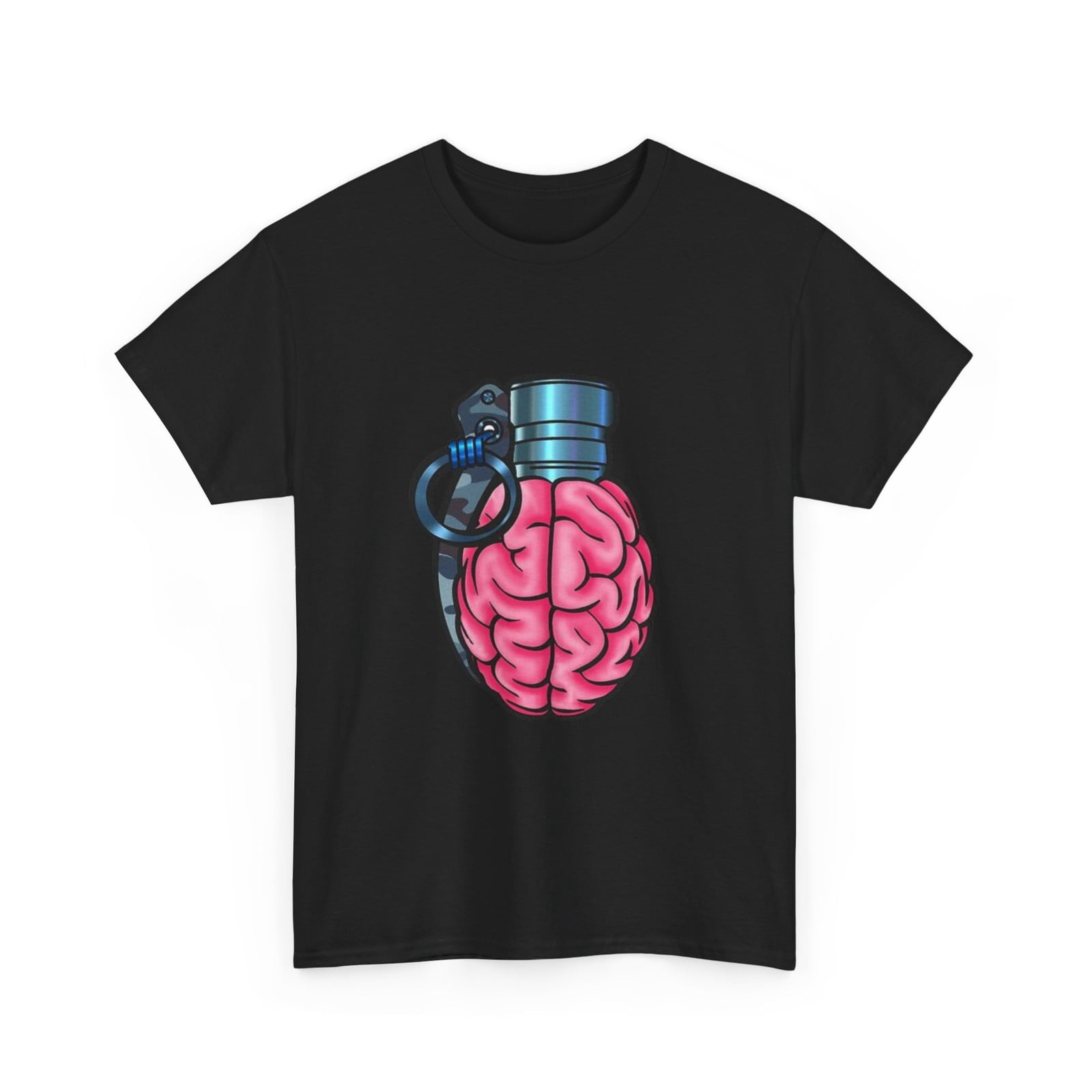 Brain Grenade T-Shirt Exploding Mind Neurology Art Graphic Tee ...