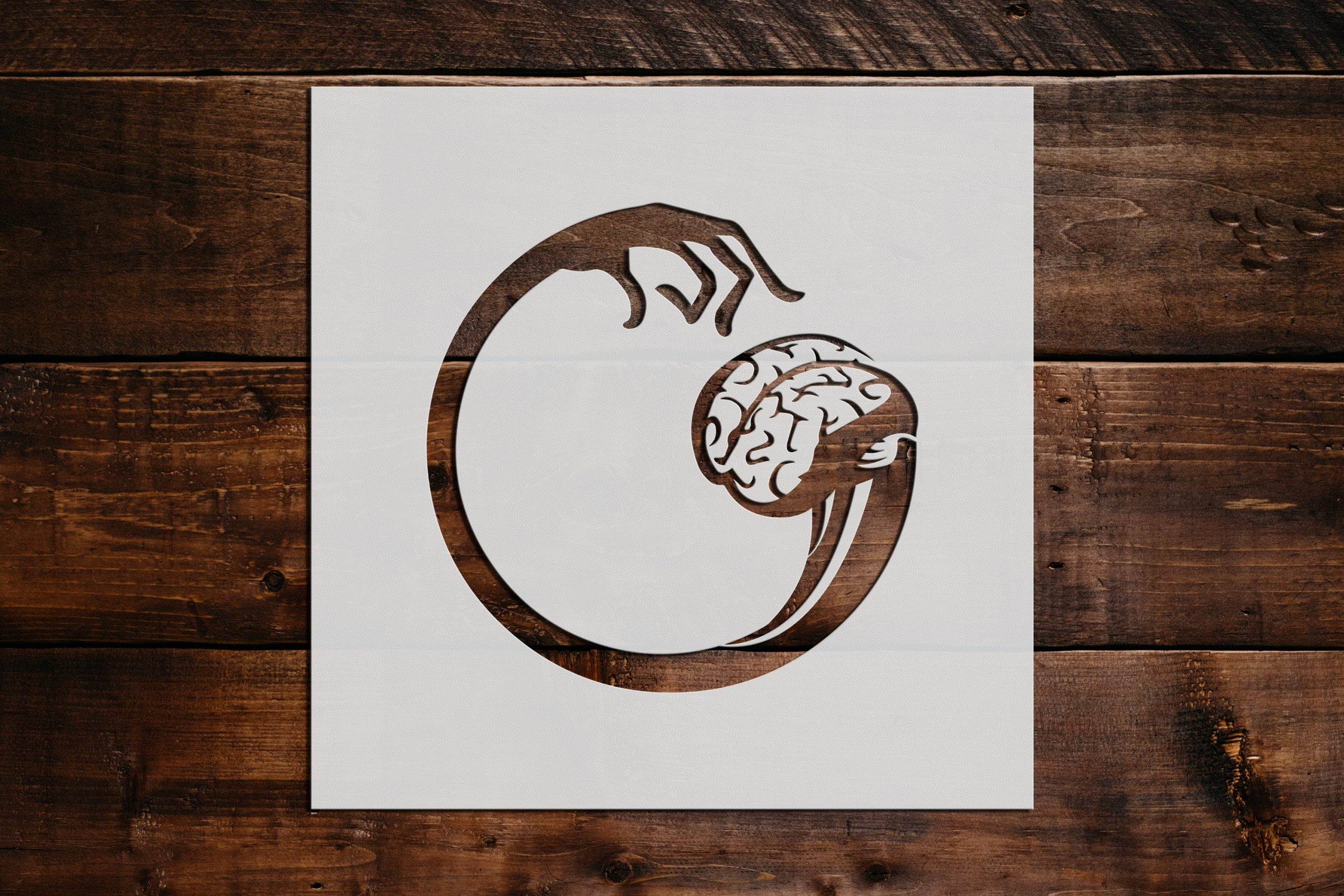 Brain Hand Stencil - Art and Wall Stencil (16"x16") - Walmart.com