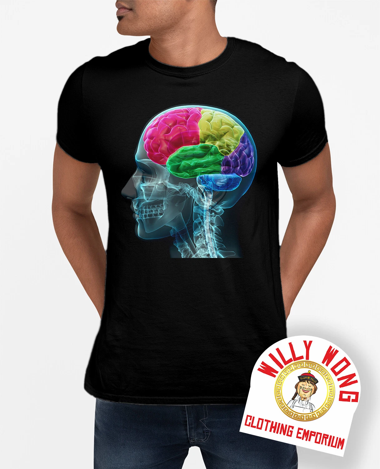 Brain Head T-Shirt Movie Retro Classic Original Sci Fi Rainbow Colours ...