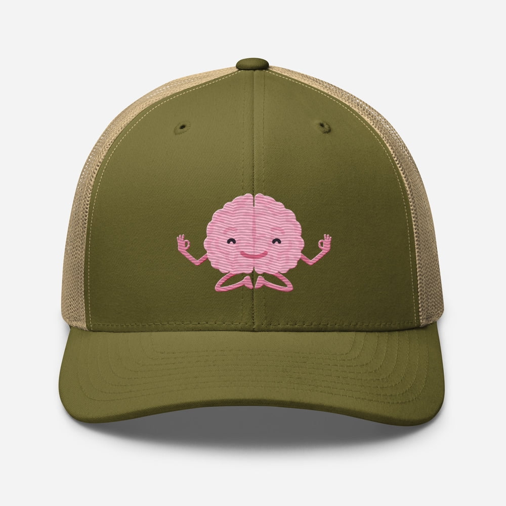 Brain Health Awareness Trucker Cap (Moss/ Khaki) - Walmart.com
