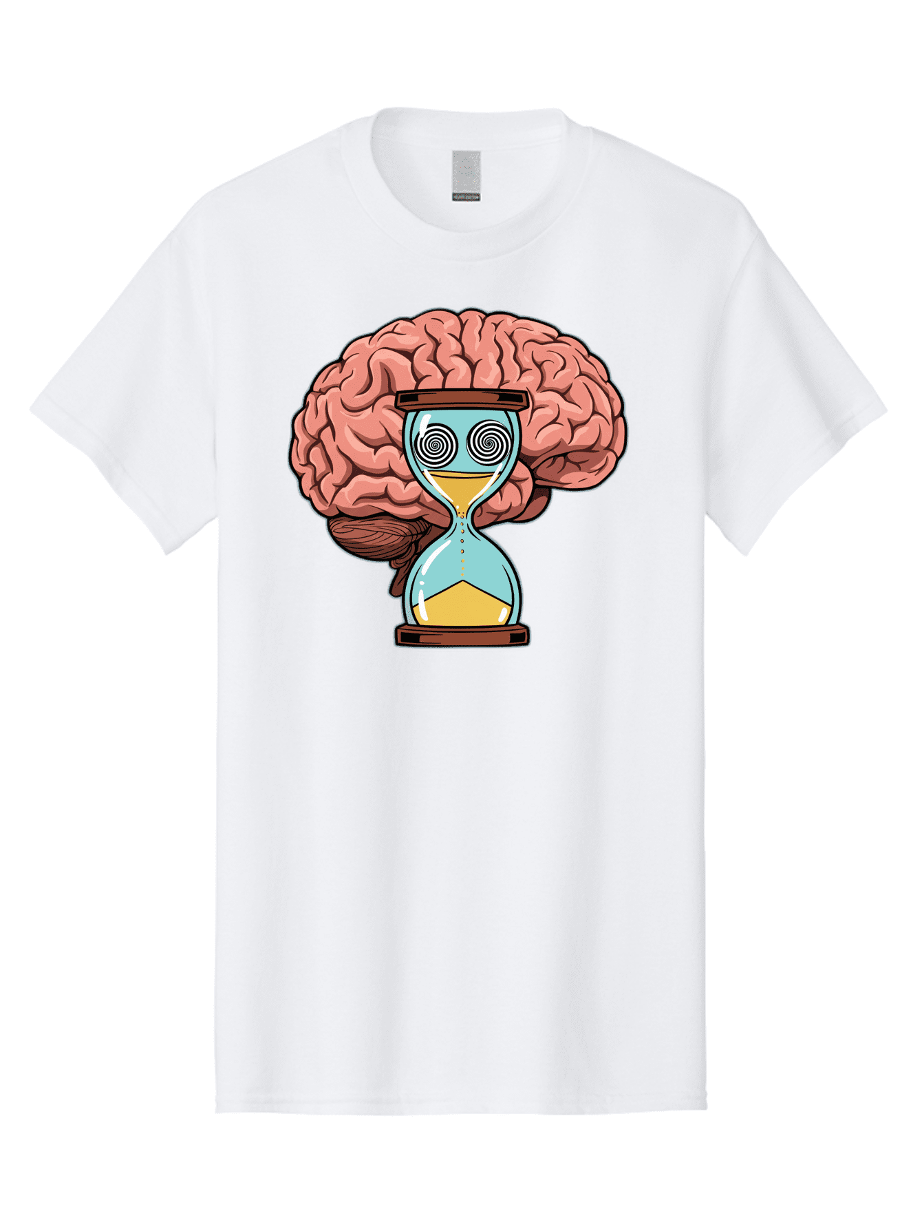 Brain-Hourglass Mens Graphic Tee, 100% Cotton, Casual Summer Wear ...