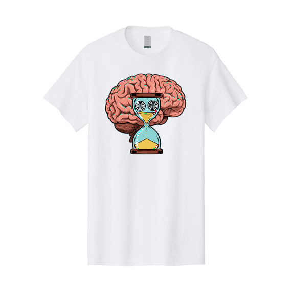 Brain-Hourglass Mens Graphic Tee, 100% Cotton, Casual Summer Wear ...