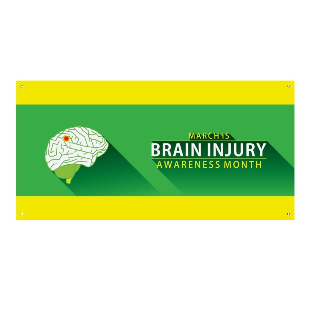 Brain Injury Awareness Month Banners Flag Hanging Backdrop Sign Wall ...