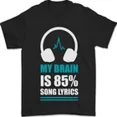 Brain Is 85 Percent Song Lyrics Music Lover Art Graphic Top Unisex T ...