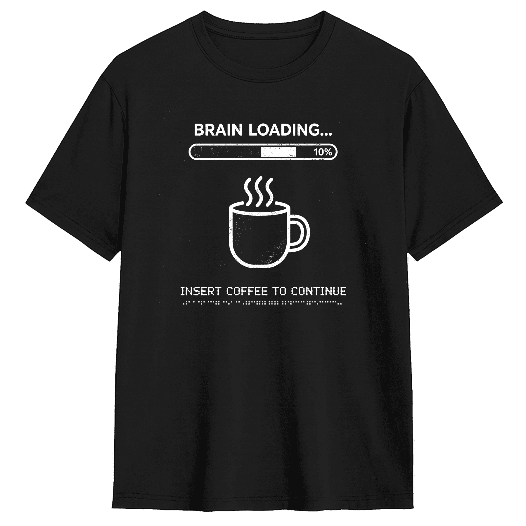 Brain Loading Insert Coffee To Continue Vintage Graphic Tee for Men and ...