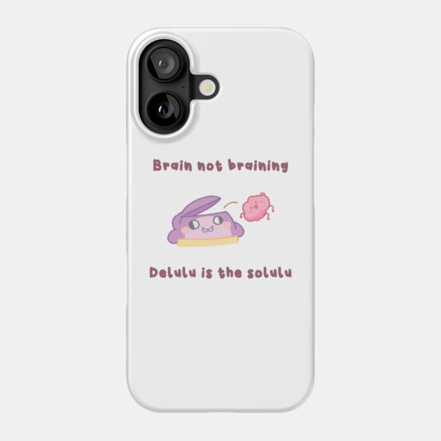 Brain Not Braining Funny Quote Graphic Case for Apple iPhone 11 to 17 ...