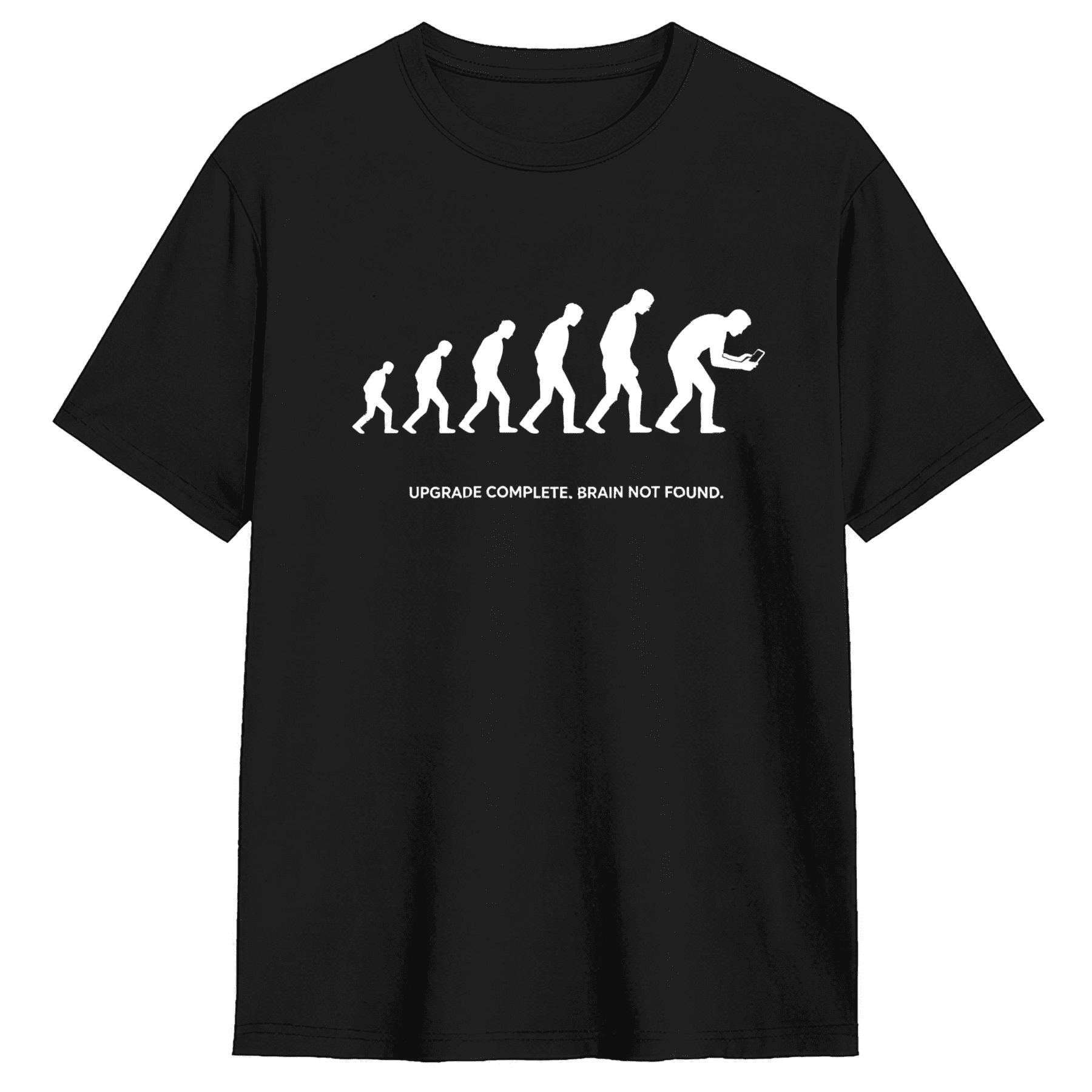 Brain Not Found Evolution Cool Graphic Tee For Men, Funny Work Cotton ...
