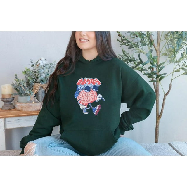 Brain Off Duty Hoodie Sayonara Out of Service Meme Graphic, for men & women, up to size 5XL ...