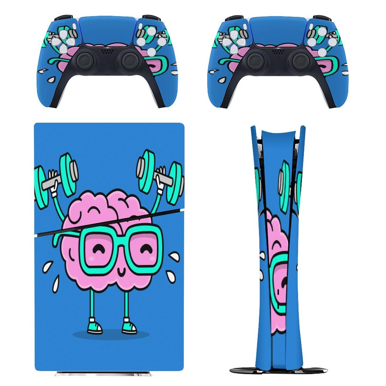 Brain PS5/PS5 Slim Digital Disc Skin Sticker For Console And Controller ...