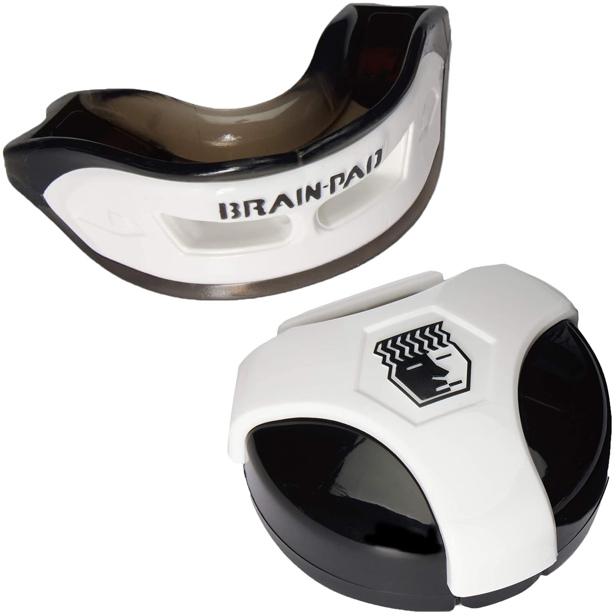 Brain Pad 3XS Professional Mouthguard with Case-Black/White - Walmart.com