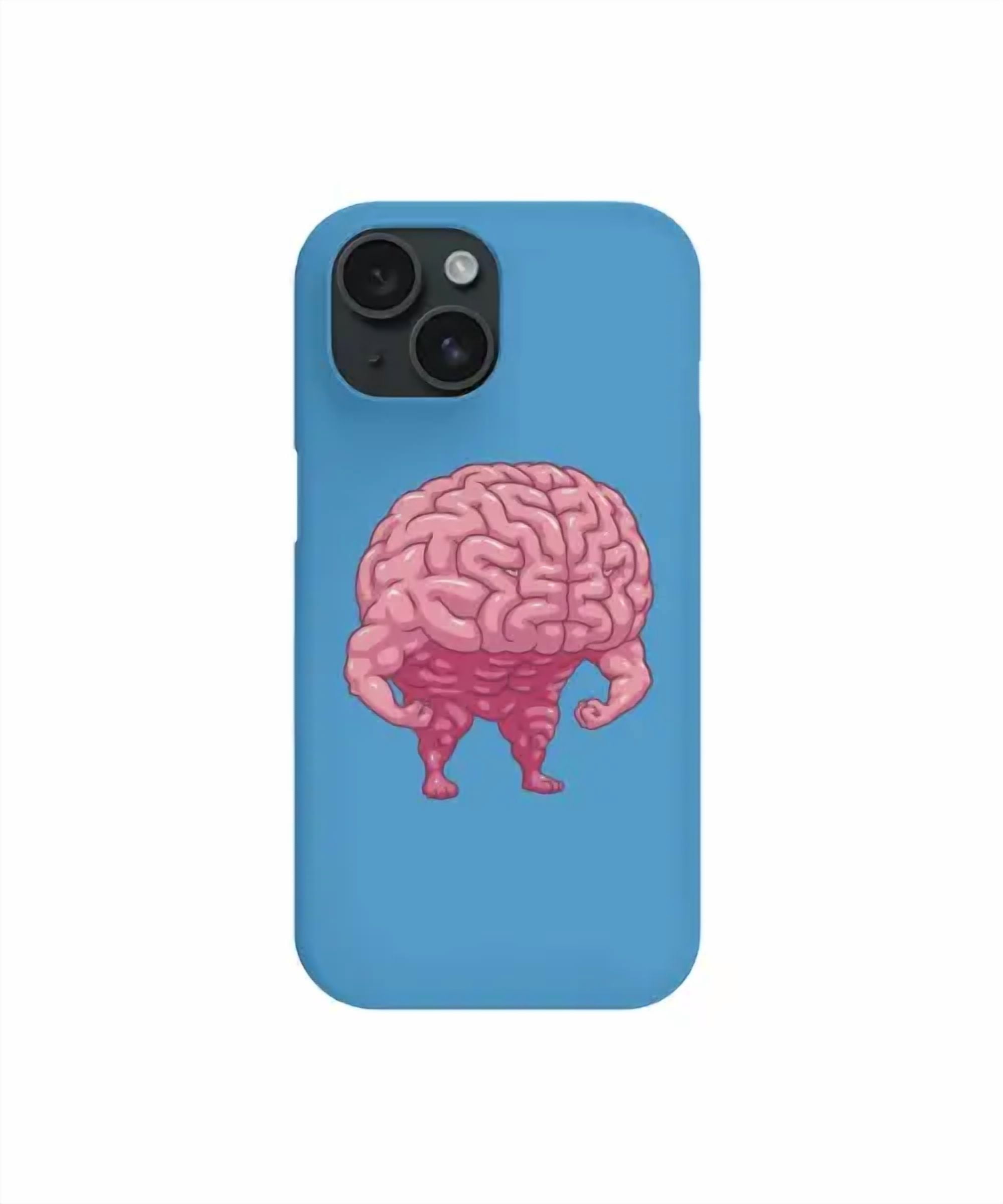 Brain Power Funny Skeleton Head Intelligence Phone Case for iPhone 16 ...