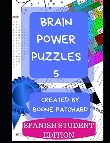 Pre-Owned Brain Power Puzzles 5: Un Libro de Actividades de Crucigramas ...