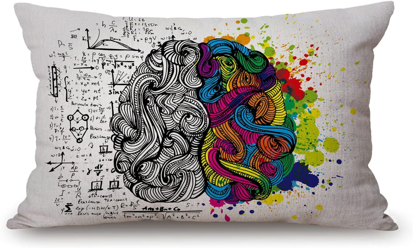 Brain Science Pillow Covers 12" x 20" Lumbar Pillow Covers Home ...