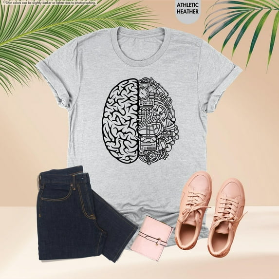 Brain Shirt, Engineer's Brain Shirt, Men Brain Shirt, Brain Anatomy ...