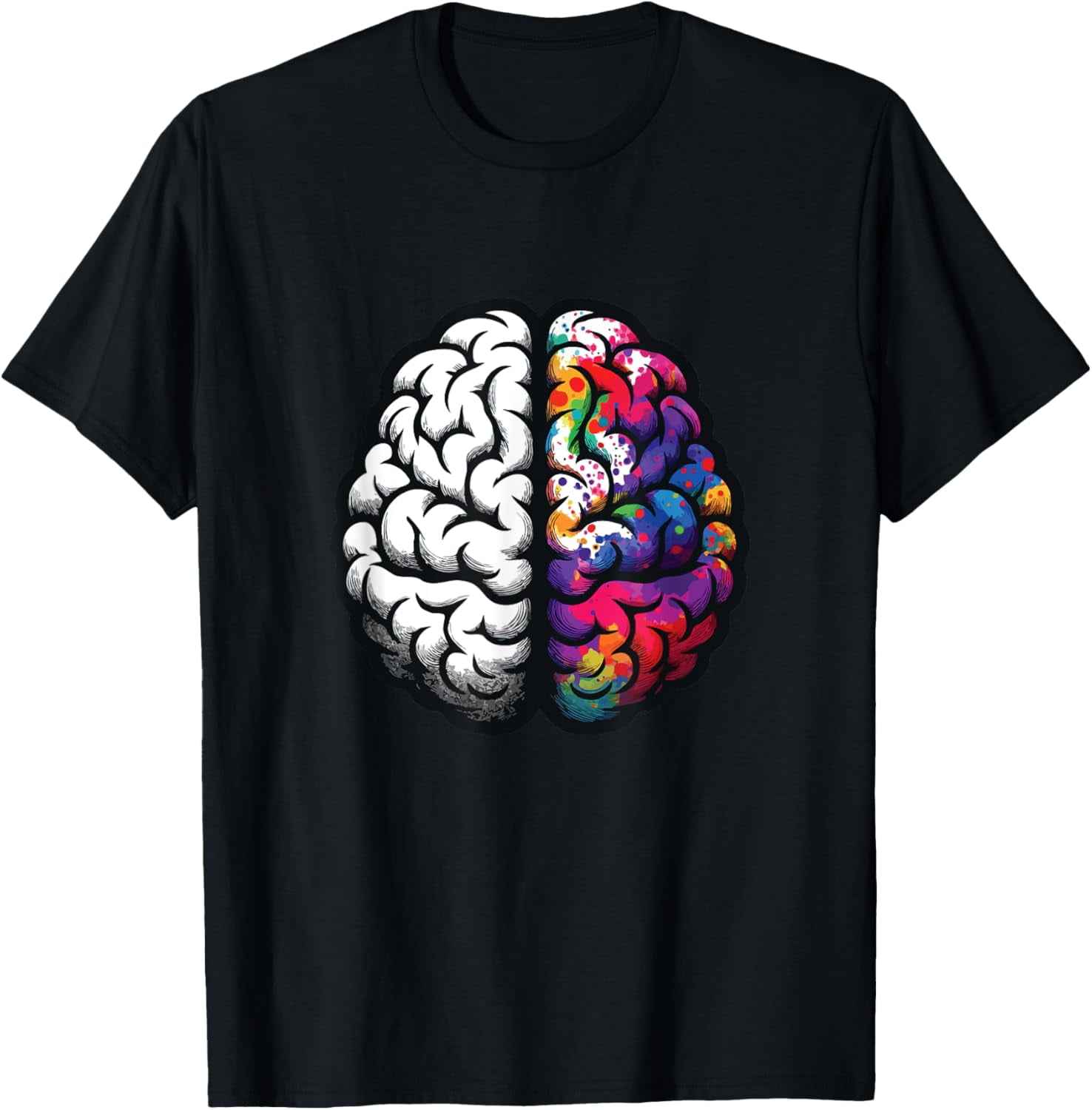 Brain Shirt - Left and Right Brain Art Anatomy Neuroscience T-Shirt ...
