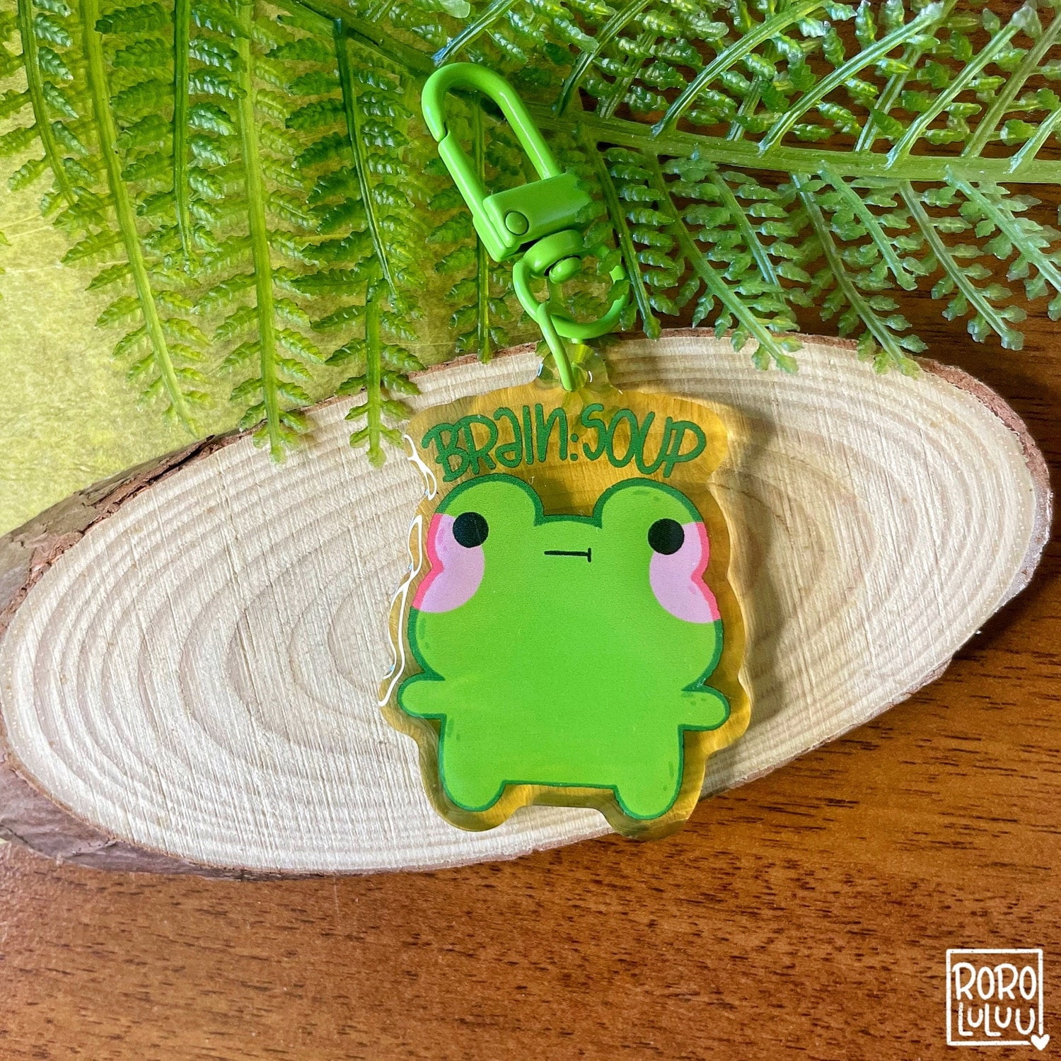 Brain: Soup Frog Keychain // Cute Acrylic Keychain, Frog Keychain, Gift ...