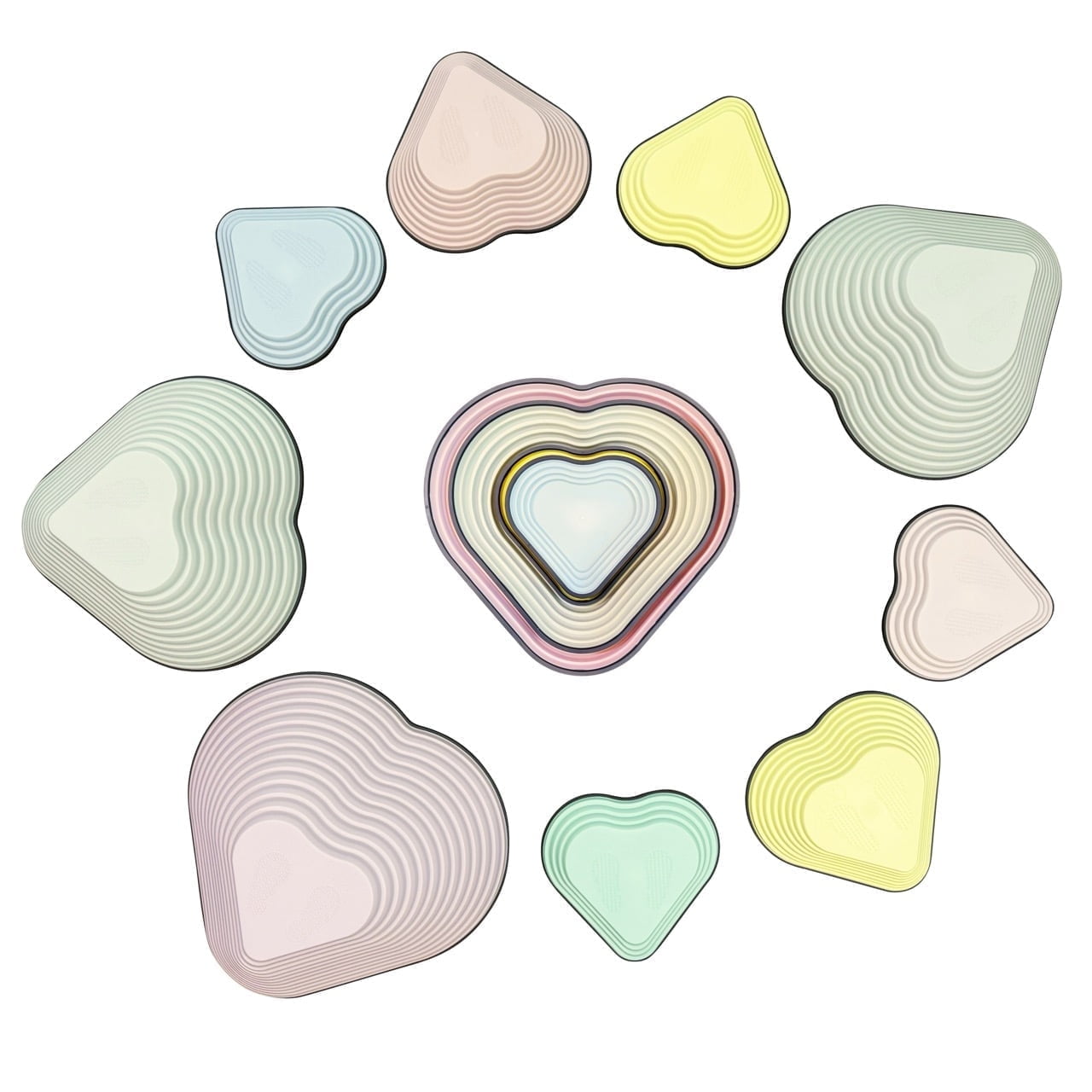 9pcs Heart-Shaped Balance Stepping Stones for Kids with Autism, Sensory ...