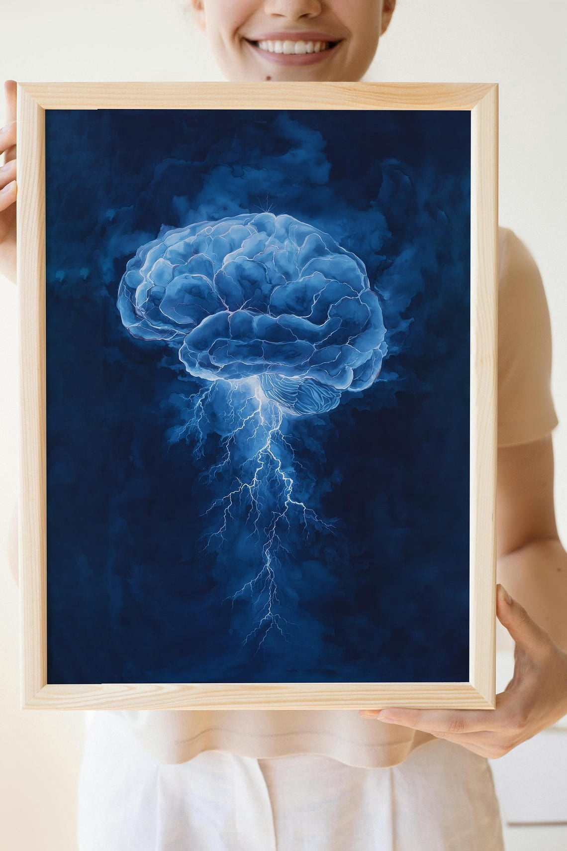 Brain Storm Nervous System Wall Art Print, Unframed Paper Poster ...