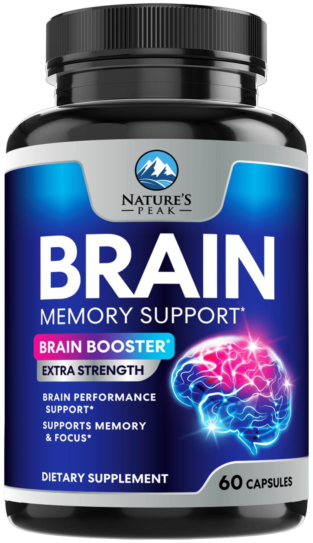Nootropic Brain Health Supplement - Supports Memory, Focus, Clarity - 60 Capsules - Walmart.com