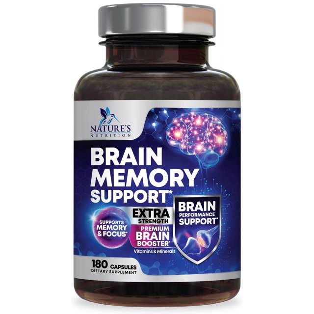 Nootropic Brain Support - Memory & Focus Enhancing Supplements - 180 ...