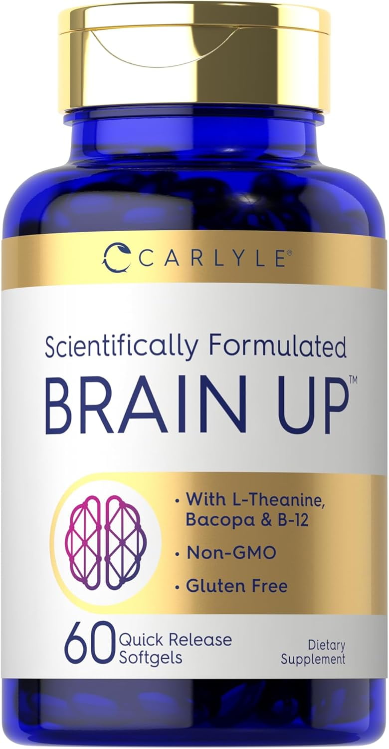 Carlyle Brain Support Supplement for Men and Women, 60 Softgels, Focus ...