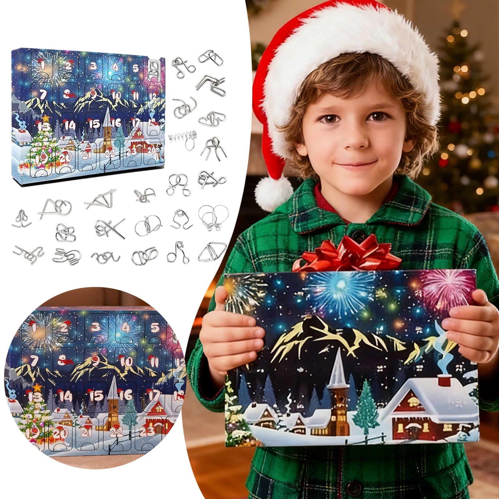 Brain Teaser Advent Calendar 2025 24 Days Christmas Countdown Calendar ...