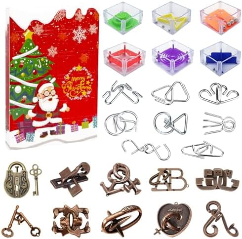Brain Teaser Advent Calendar 2025 Christmas Countdown Calendar Gift Box ...