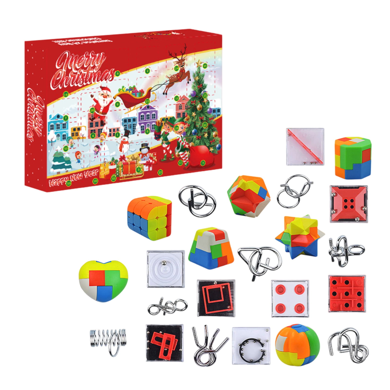 Brain Teaser Advent Calendar 2025 for Teens Metal & Wood 24 Days of ...