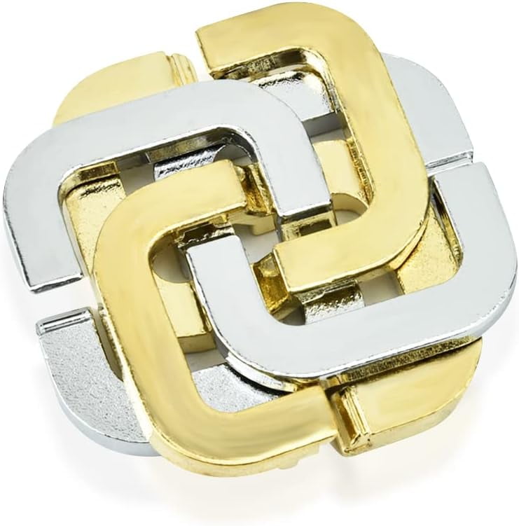 Brain Teaser Puzzle, Four Leaf Clover IQ Teaser Unlock Toy Metal 3D ...