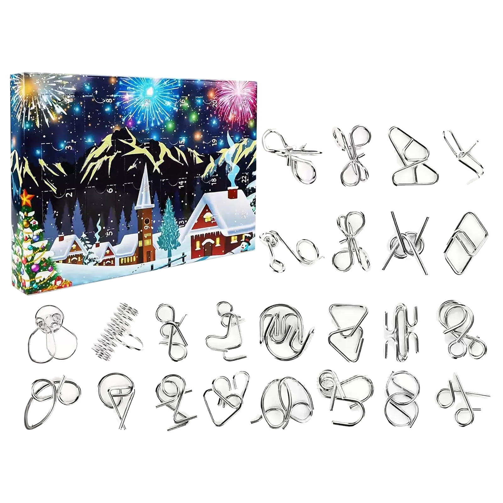 Brain Teaser Puzzles Advent Calendar 2025 Metal Wooden Puzzles ...