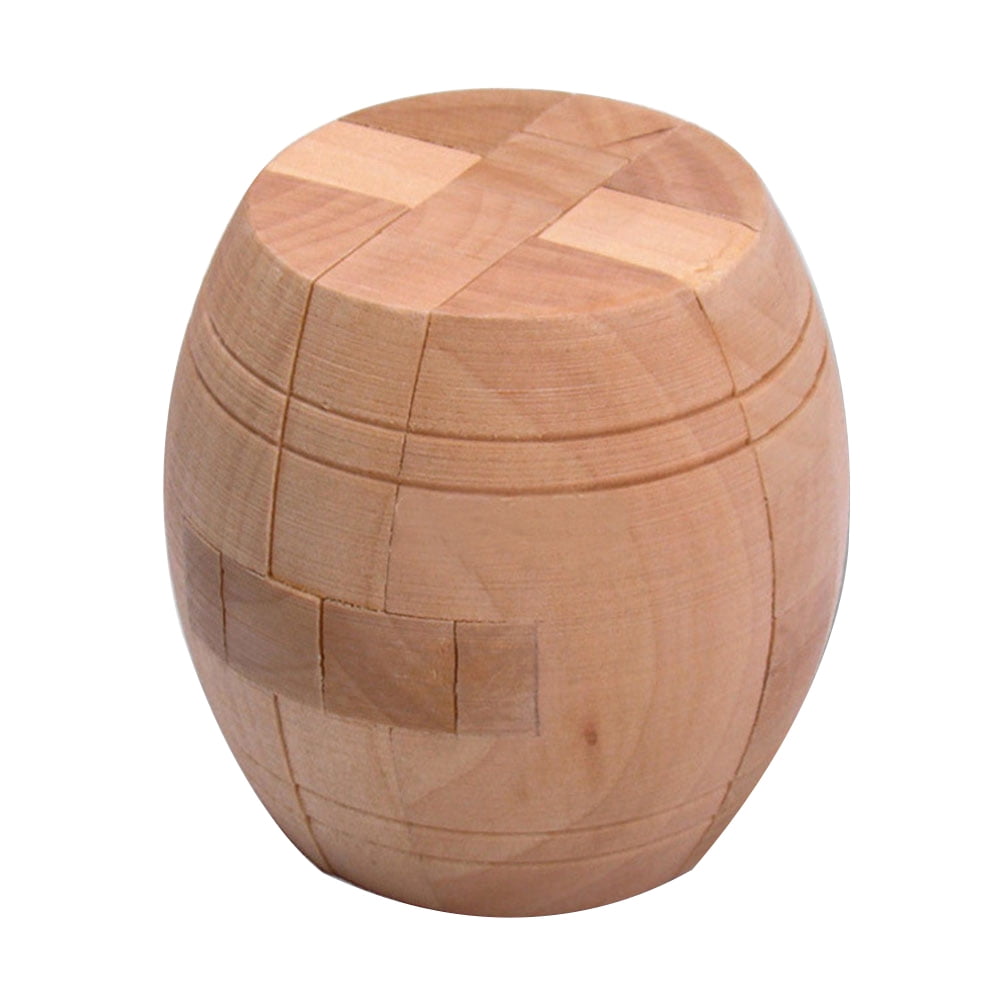 Brain Teaser Toy Intelligent China Lock Puzzles Educational Wooden Cask ...