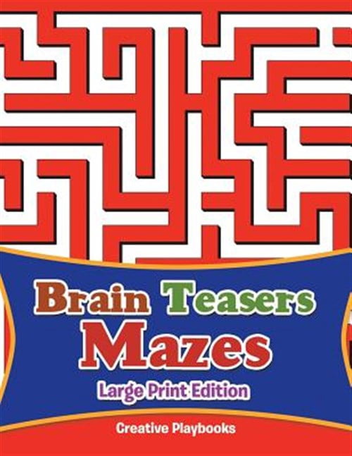 Pre-Owned Brain Teasers Mazes Large Print Edition (Paperback) - Walmart.com