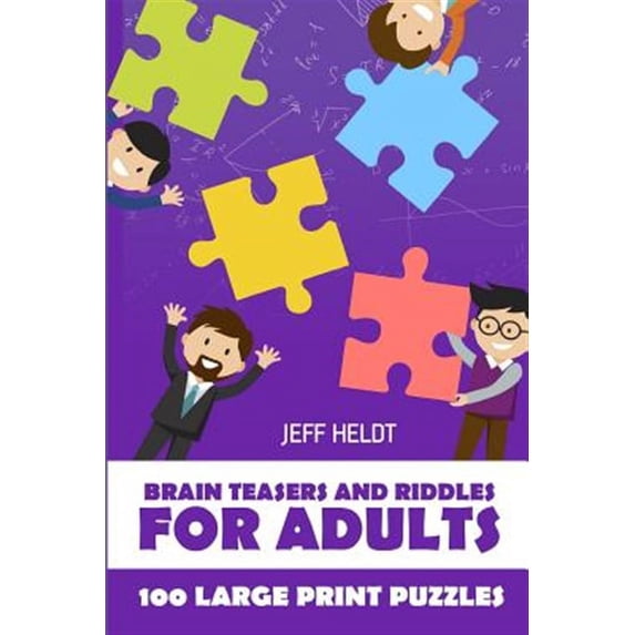Brain Teasers and Riddles for Adults: Arukone Puzzles - 100 Large Print ...
