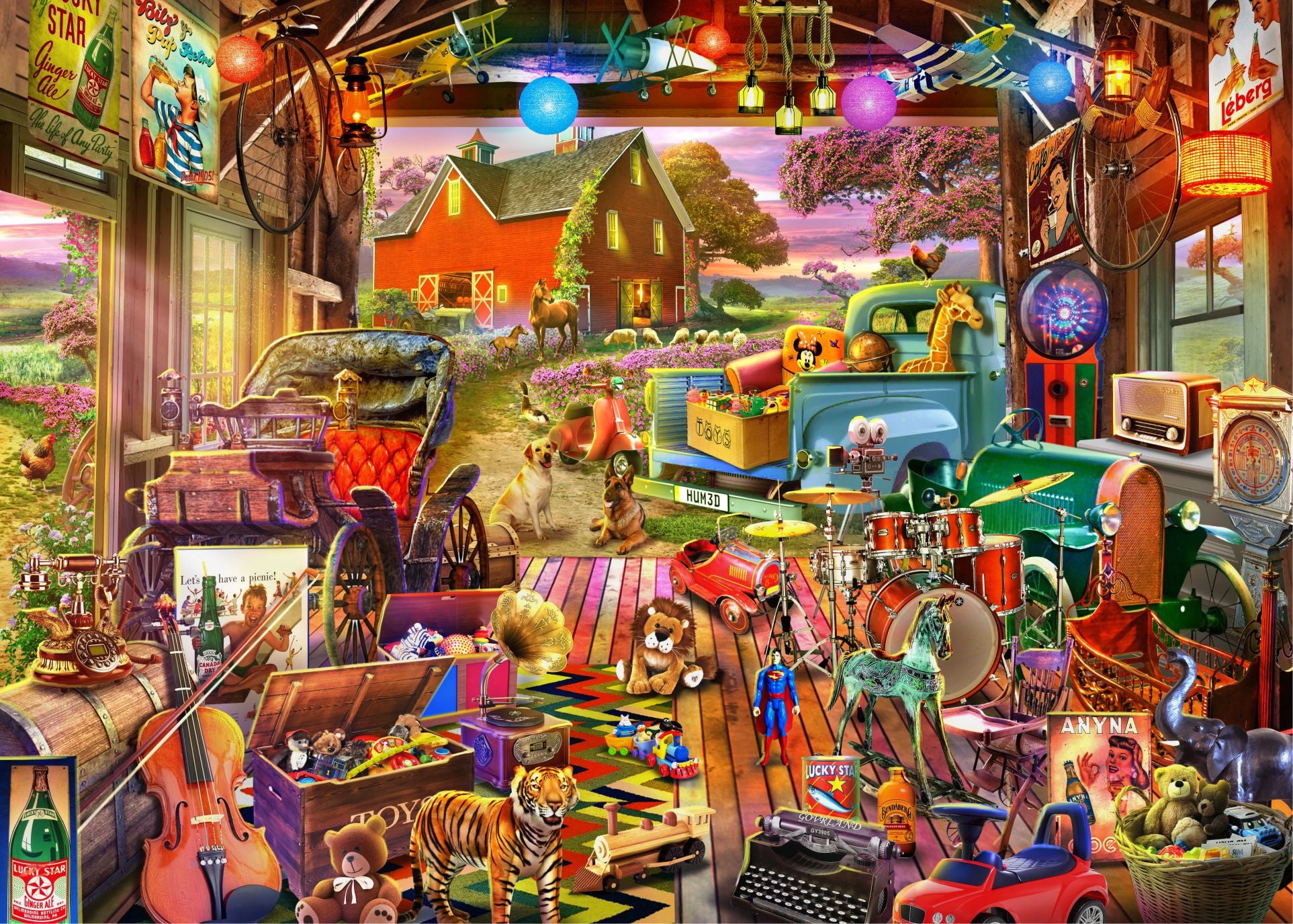 Brain Tree - Farm's Haul 1000 Piece Puzzle for Adults: With Droplet ...