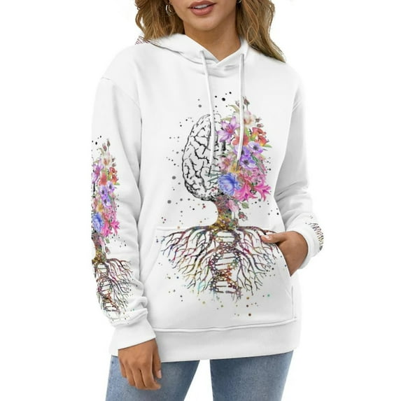 Brain Tree Hoodie Sweatshirts Women Pullover Girl Hoodie Streetwear ...