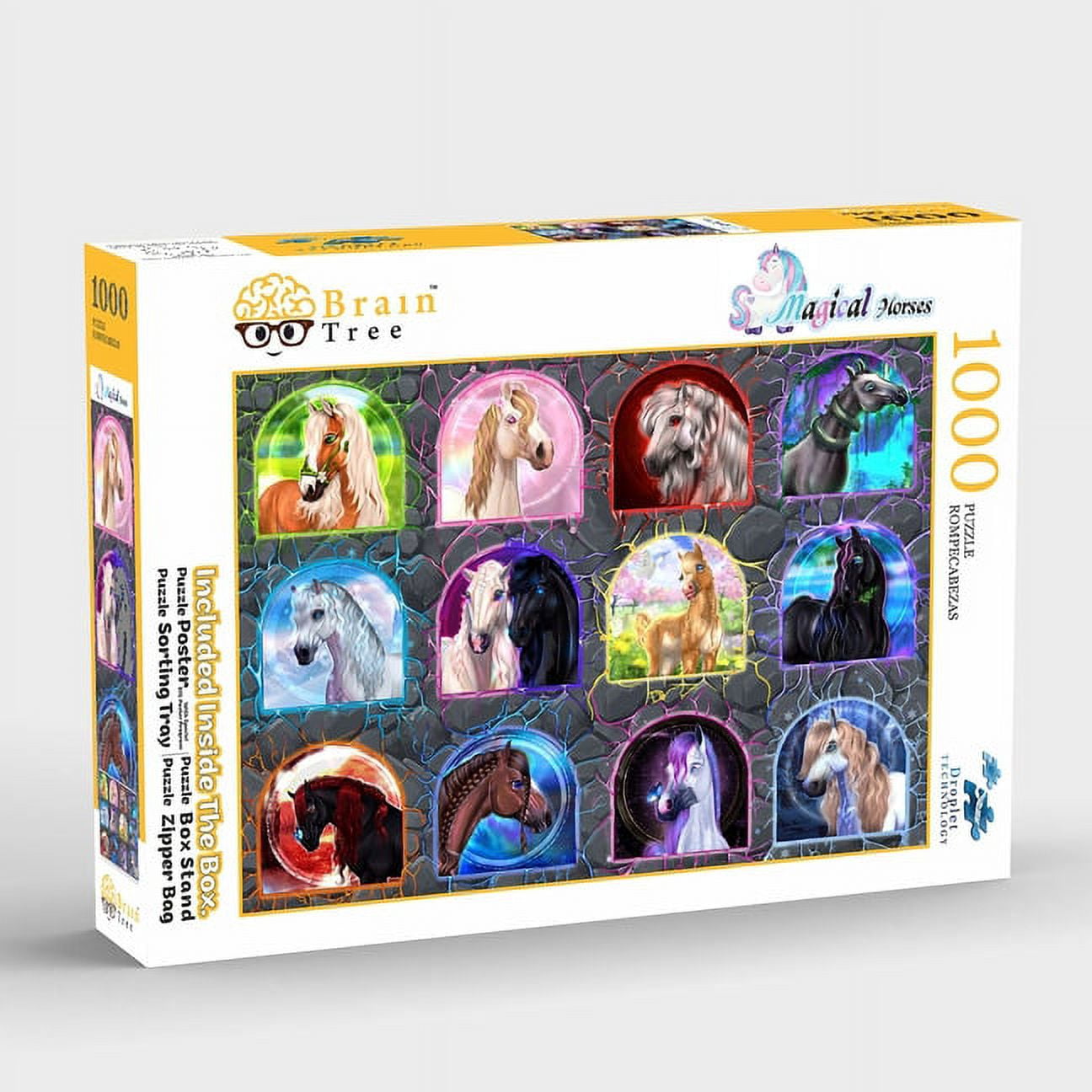 Brain Tree - Magical Horses 1000 piece puzzle for adults - Unique ...