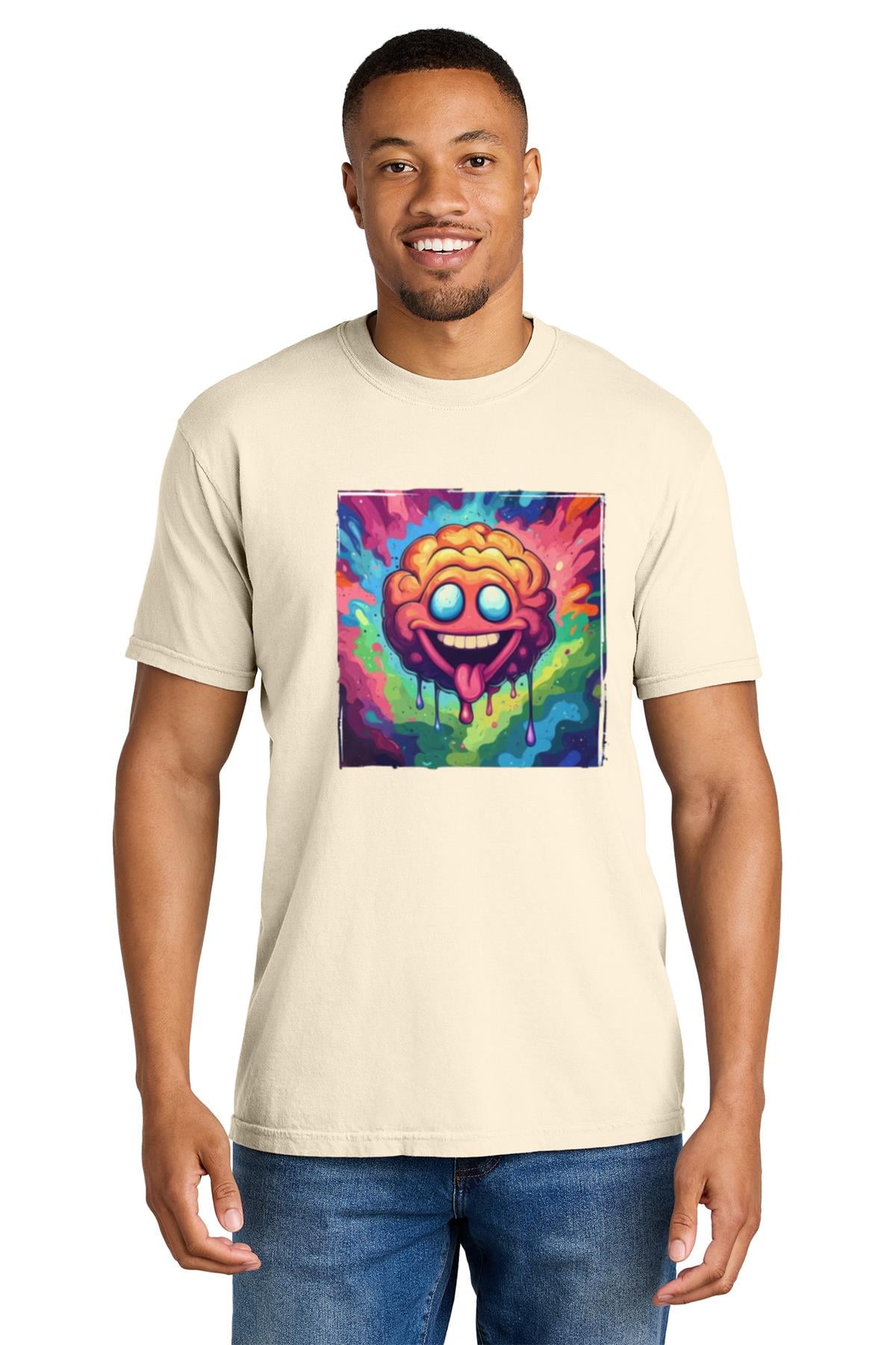 Brain Trip Abstract Mind Psychedelic Trippy Style Comfort Color T-Shirt ...