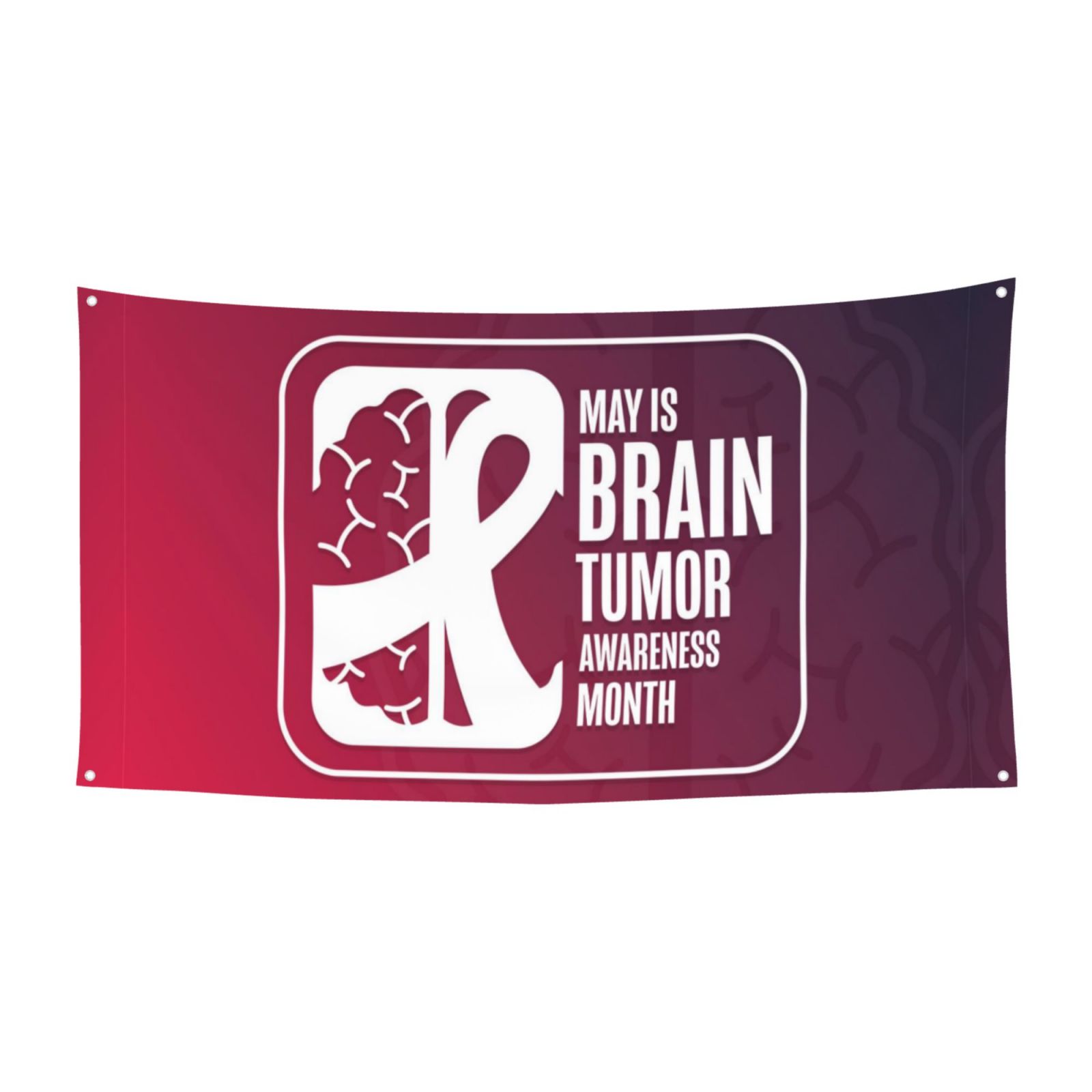 Brain Tumor Awareness Month Grey Ribbon Banner Flag Photography ...