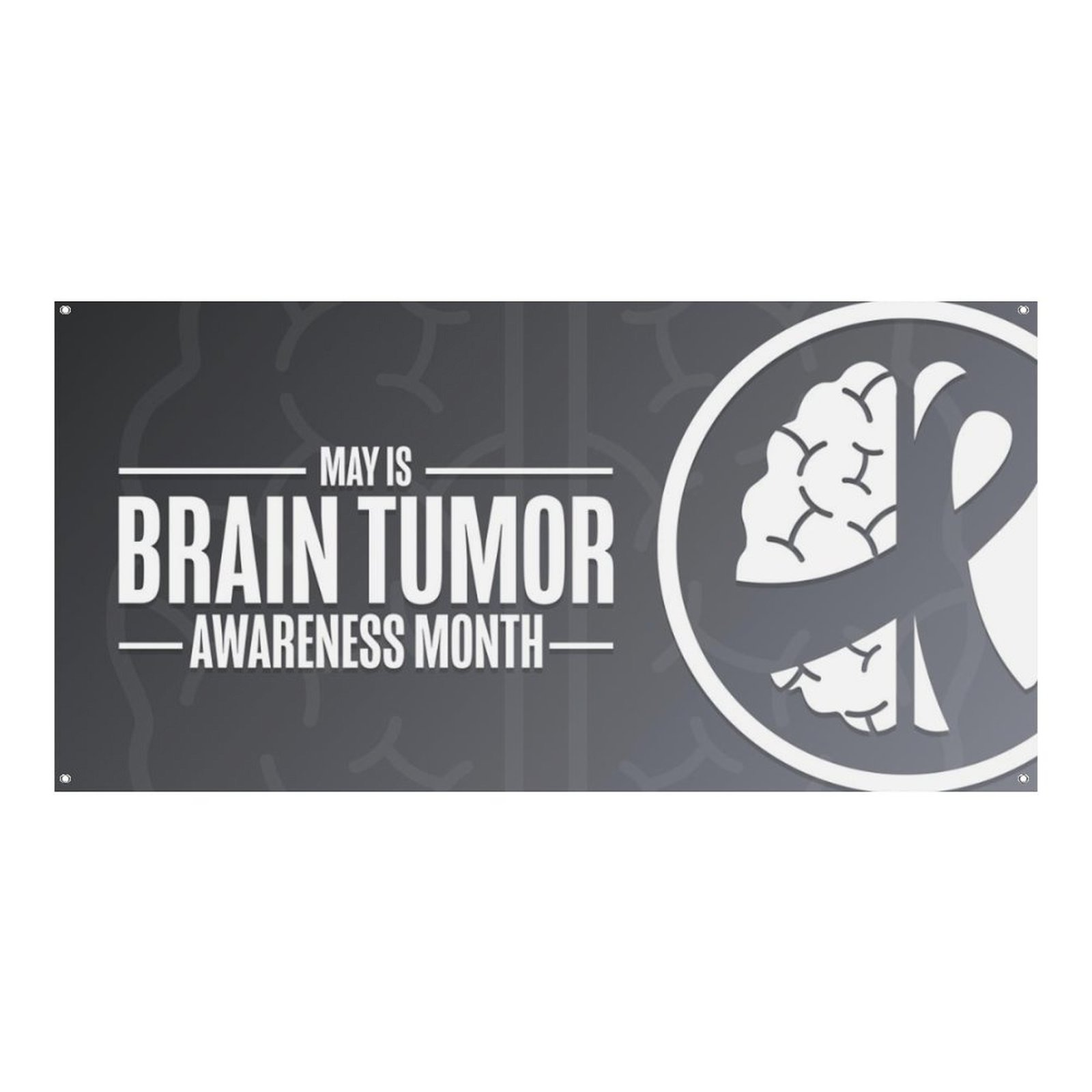 Brain Tumor Awareness Month Grey Ribbon Banners Flag Hanging Backdrop ...