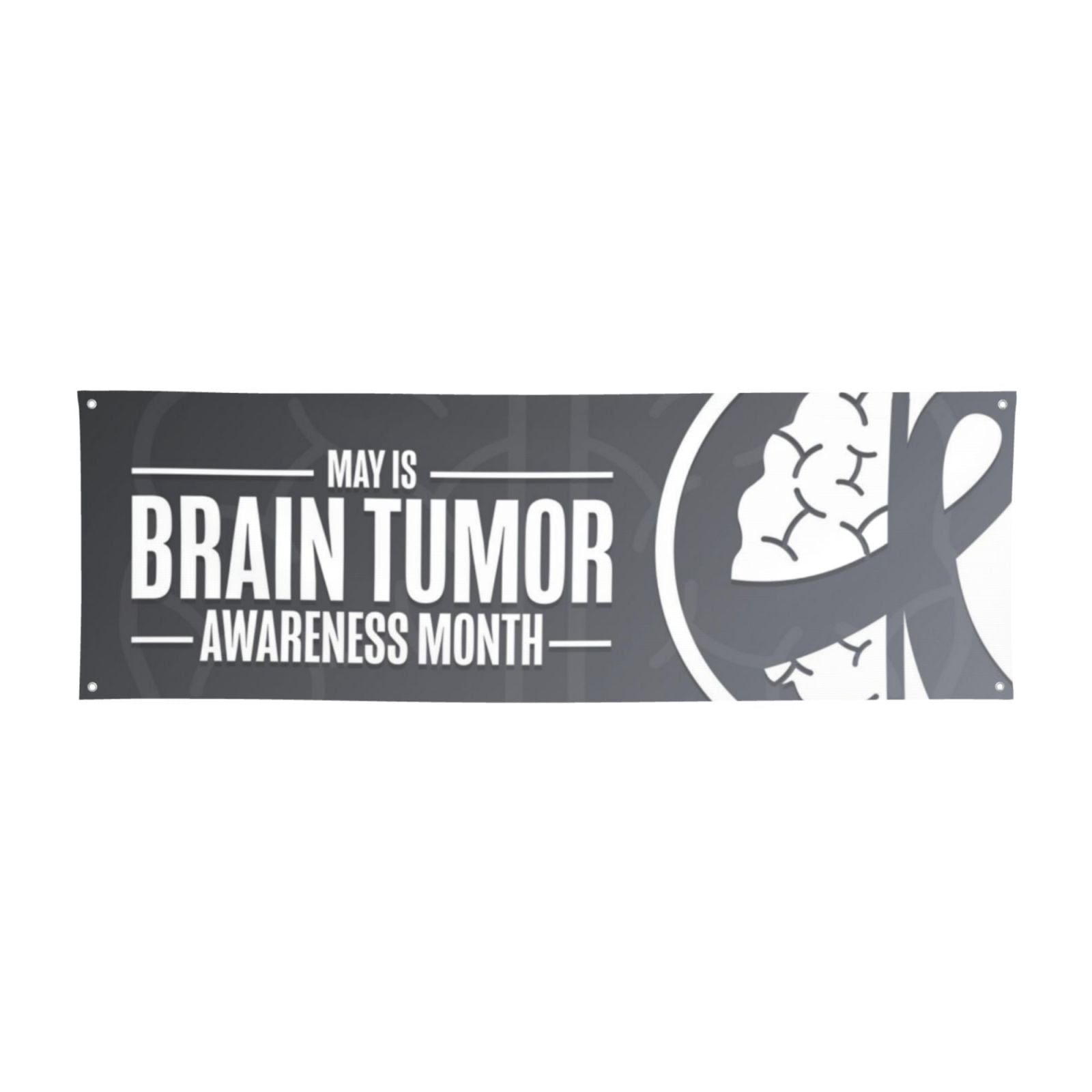 Brain Tumor Awareness Month Grey Ribbon Large Banner Party Decorations ...