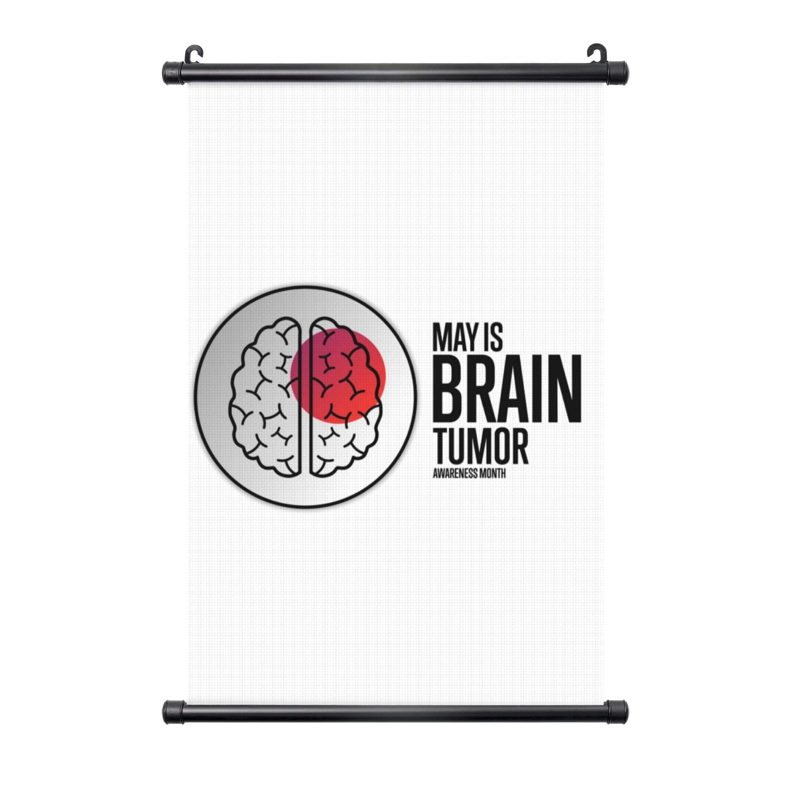 Brain Tumor Awareness Month Grey Ribbon Poster Wall Art Banner Backdrop ...