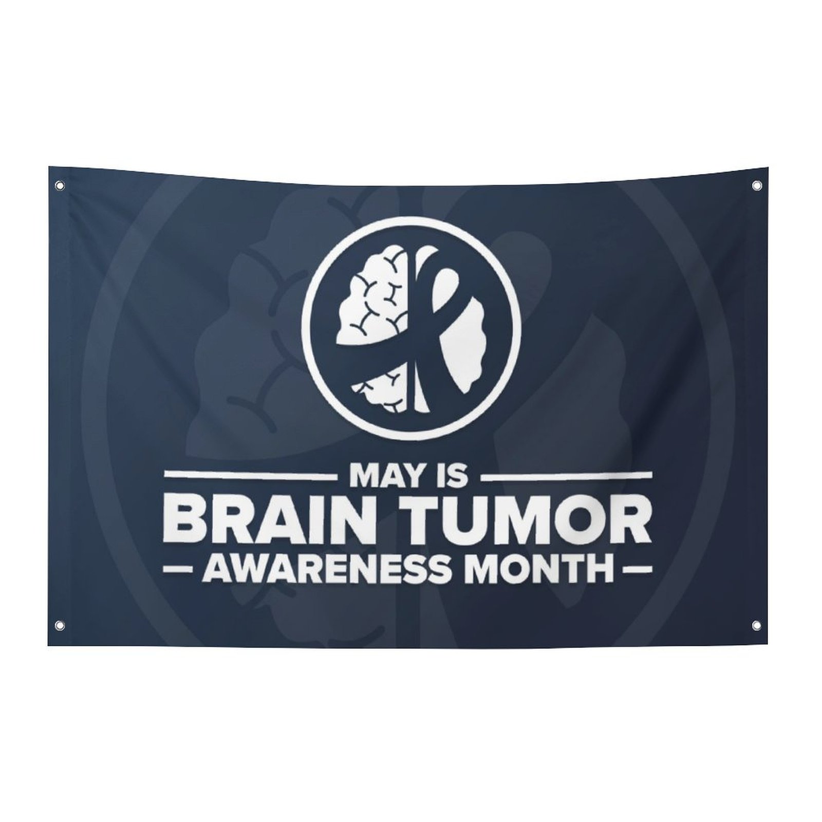 Brain Tumor Awareness Month Grey Ribbon Tapestry Banner Backdrop Flag ...