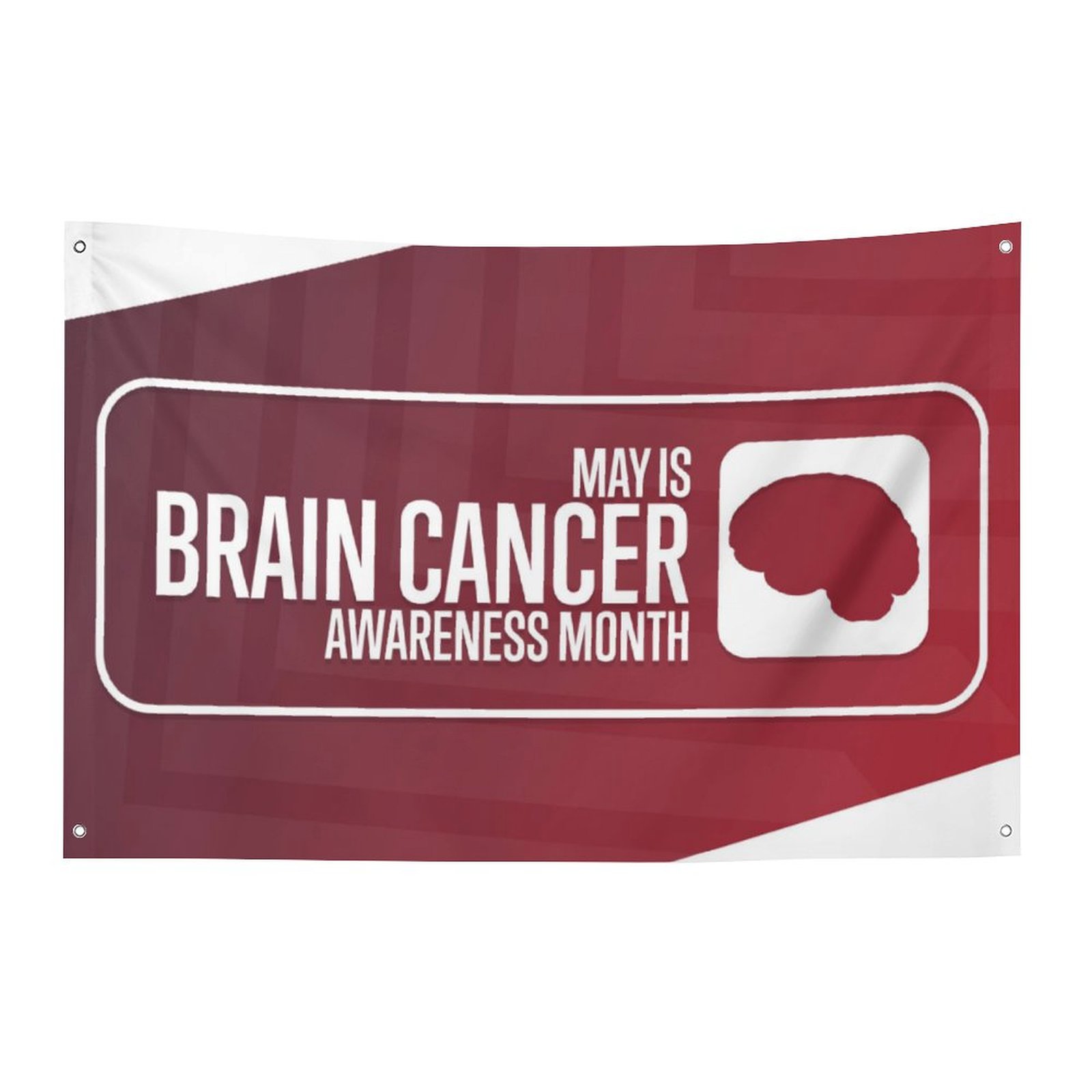 Brain Tumor Awareness Month Grey Ribbon Tapestry Banner Backdrop Flag ...