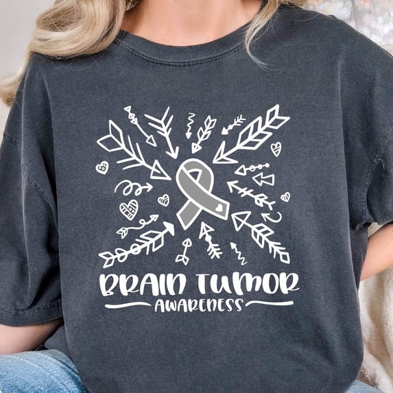Brain Tumor Awareness Shirt, Gray Ribbon Shirt, Go Gray In May Brain ...