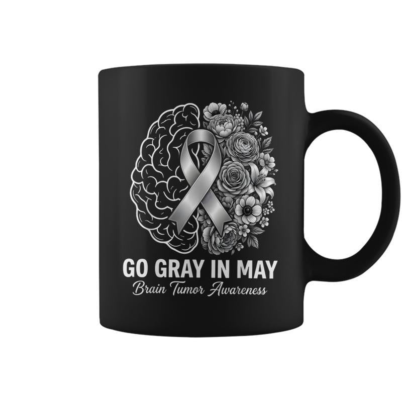 Brain Tumor Awareness Wear Gray In May Strong Warrior Cancer Coffee ...