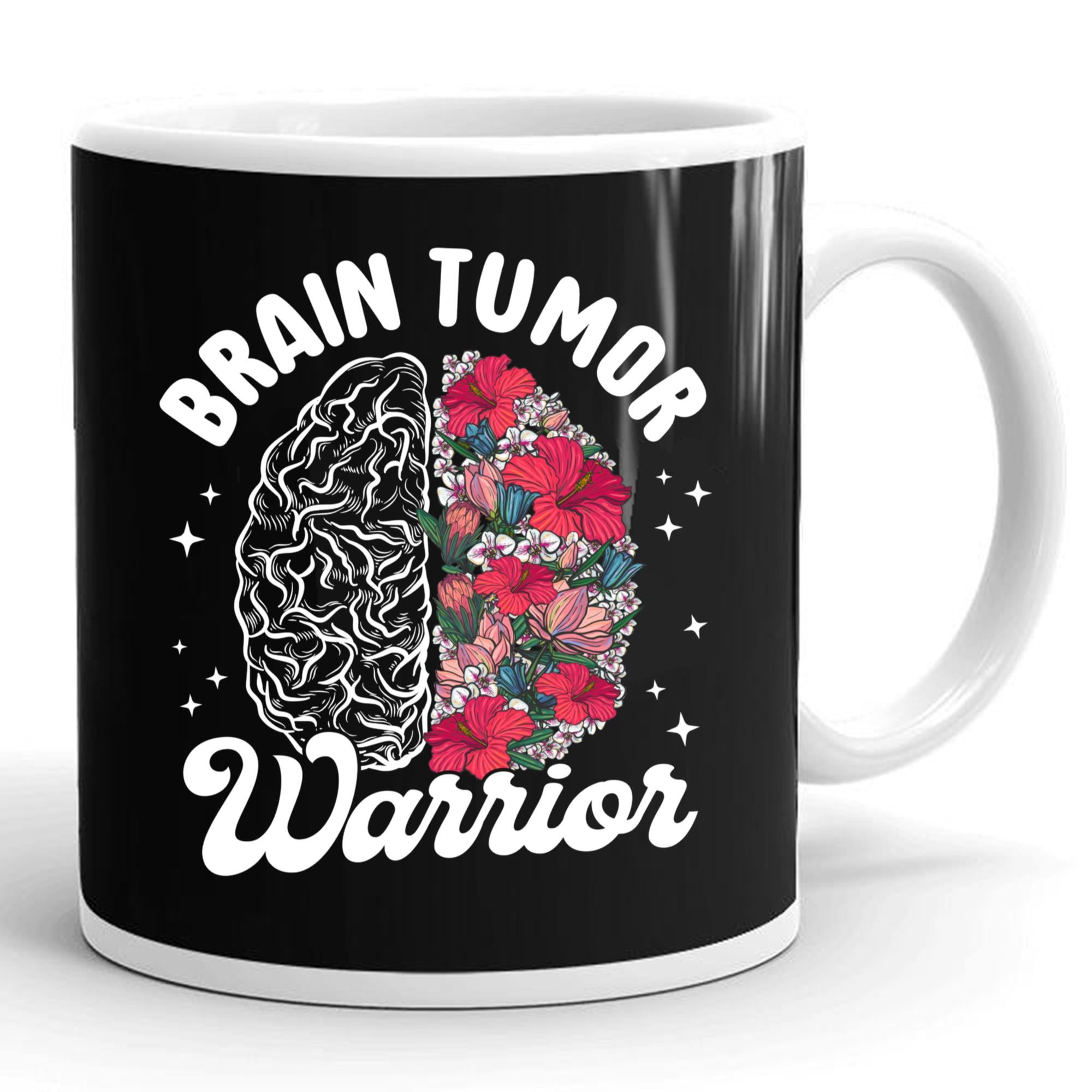 Brain Tumor Warrior Awareness Brain Cancer Gift Ceramic Mug 11oz (White ...