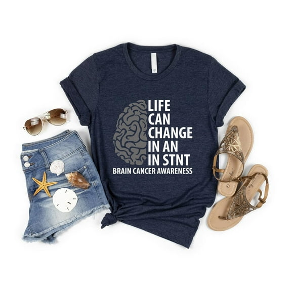 Brain Tumor Warrior Shirt,Brain Cancer Awareness Shirt,Brain Tumor ...